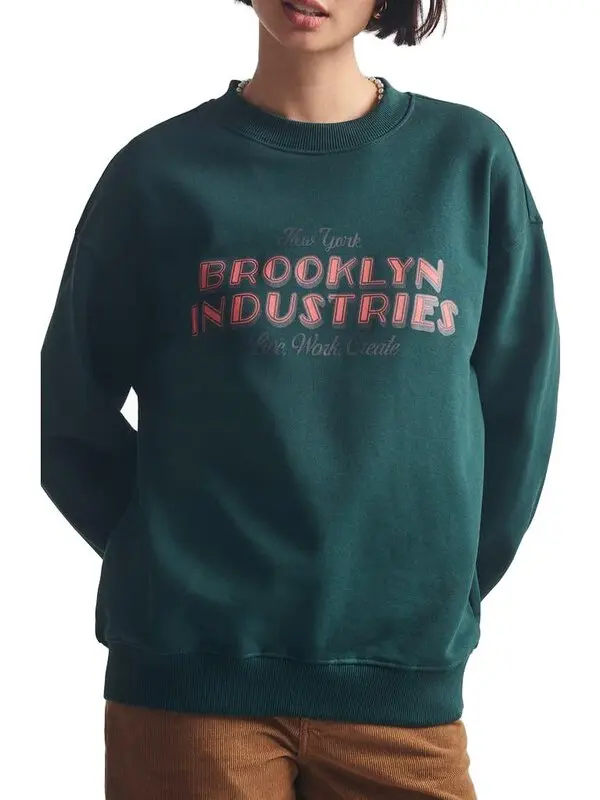 Brooklyn Industries Relaxed Graphic Sweatshirt - Ponderosa Pine