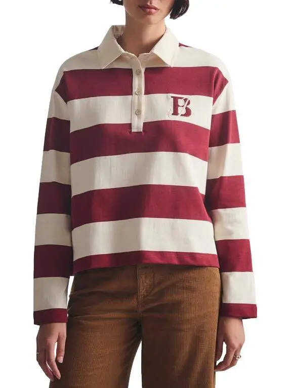 Brooklyn Industries Stripe Rugby Shirt - Biking Red Striped