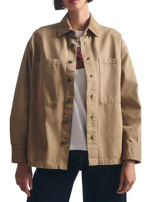 Brooklyn Industries Corduroy Collar Overshirt - Kelp