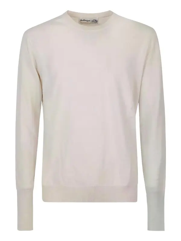 BALLANTYNE Cashmere Crew Neck Sweater - White