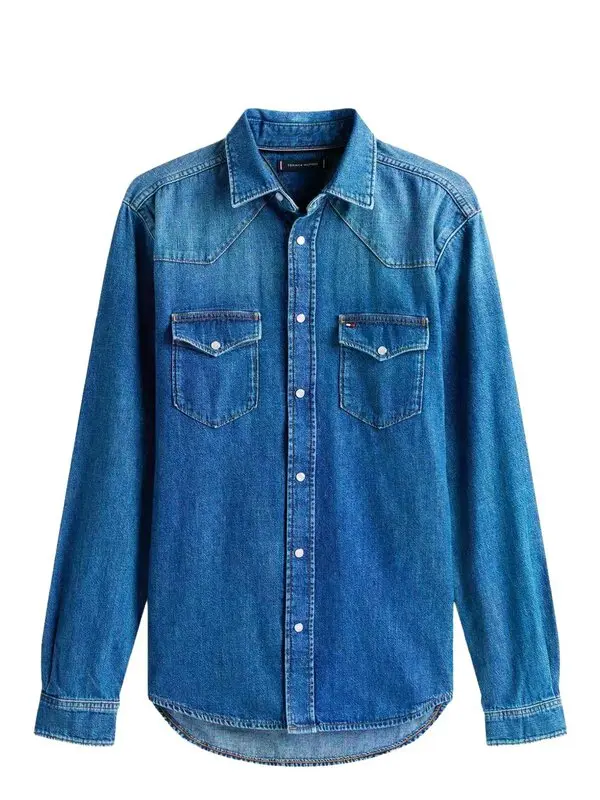 Tommy Hilfiger Denim Flap-pocket Shirt - Blue