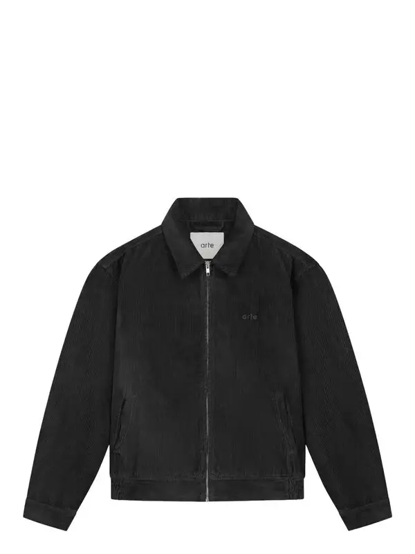 ARTE ANTWERP Corduroy Zip-up Shirt Jacket - Black