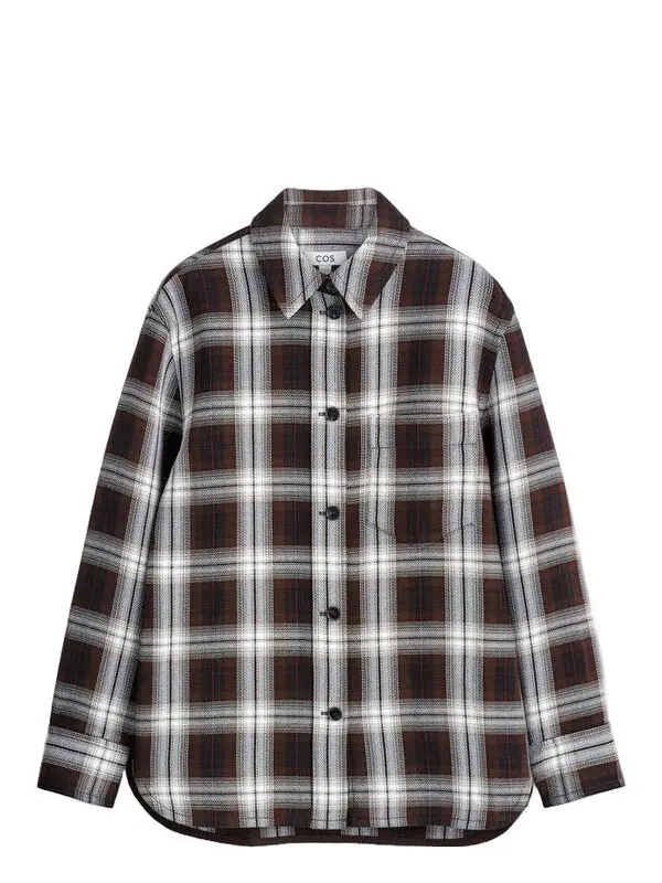 Cos Checked Overshirt - Red