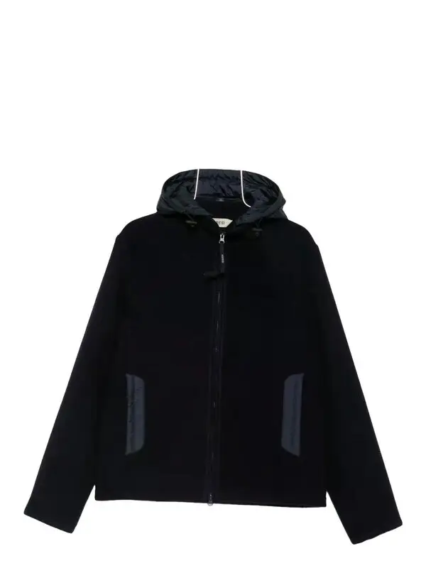 Aspesi Wool Hooded Jacket - Blue