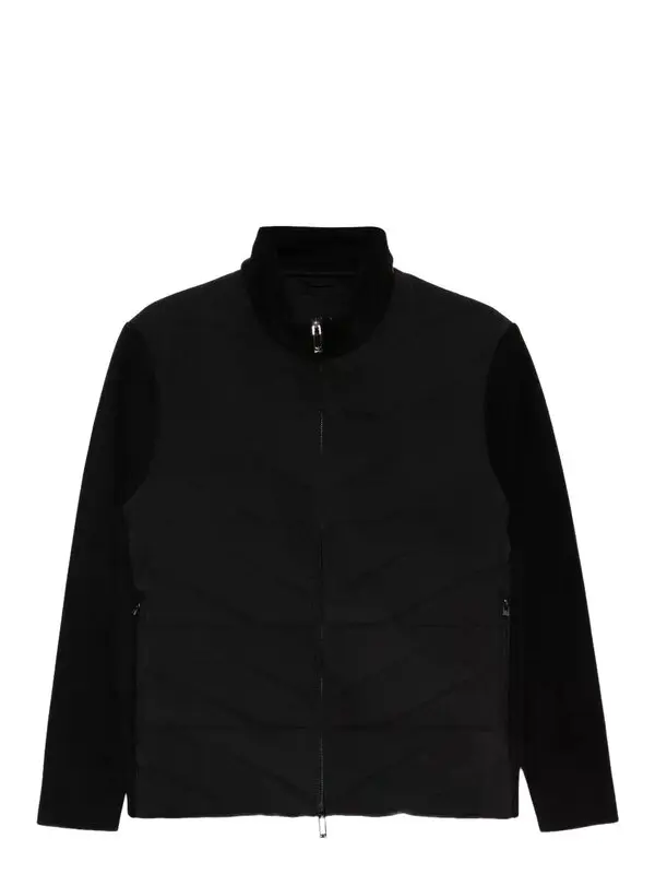 Emporio Armani Panelled Padded Jacket - Black