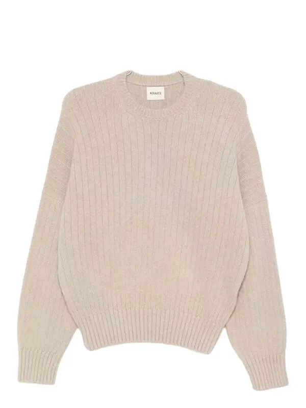 Khaite Ribbed Knit Sweater - Neutrals