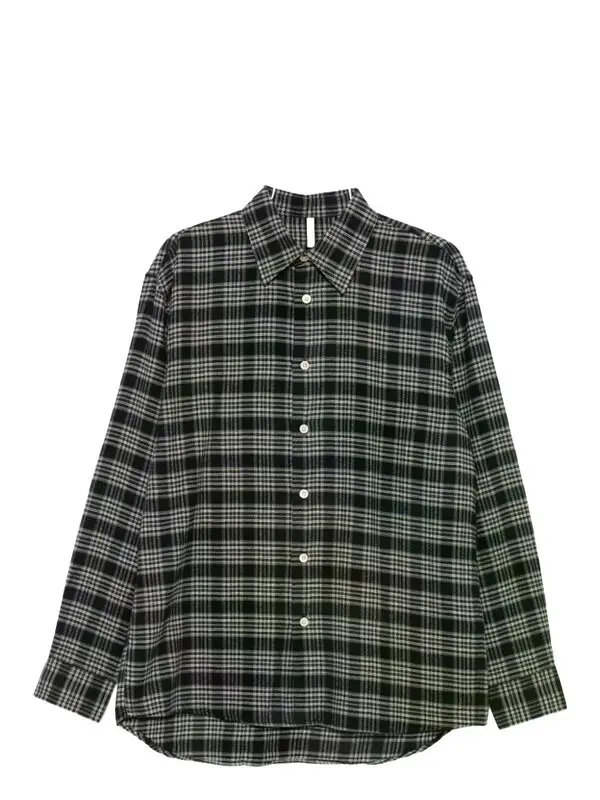 SUNFLOWER Plaid-pattern Shirt - Black