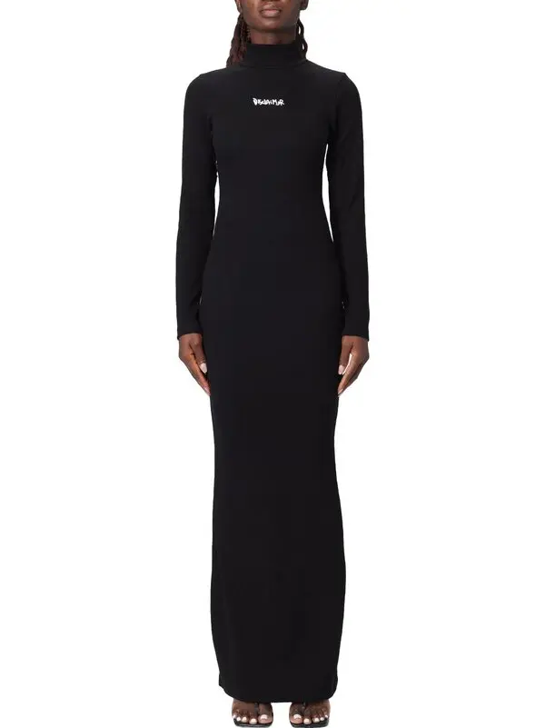 DISCLAIMER Long Sleeve Maxi Dress - Black