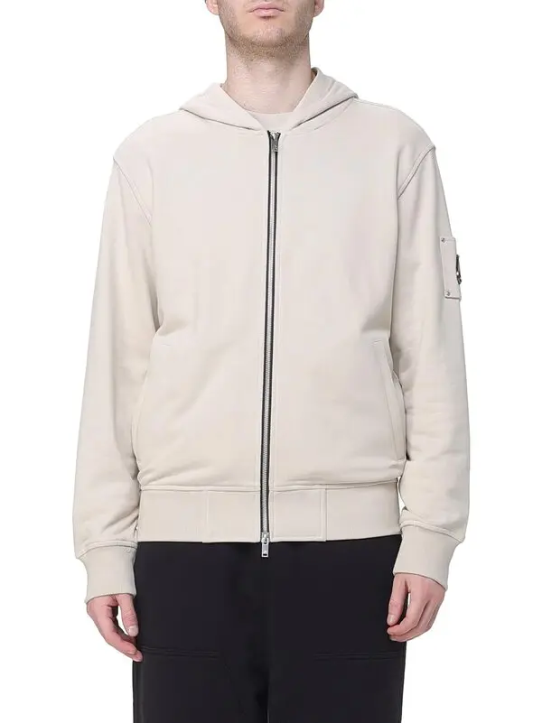 Moose Knuckles Full Zip Sweatshirt - Beige