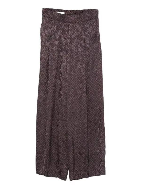 Dries Van Noten Pila Cotton Trousers - Brown