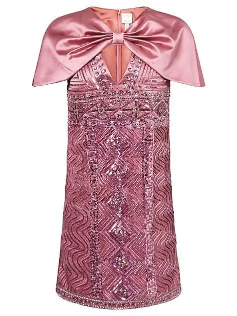 Huishan Zhang Kathy Embellished Satin Mini Dress - Pink