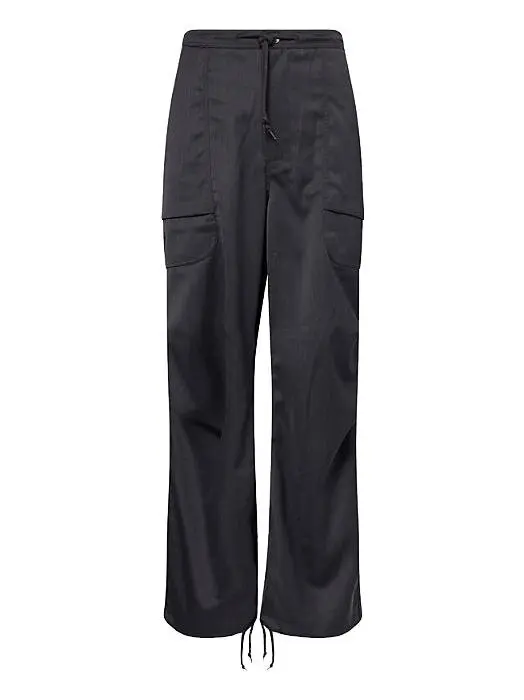 ENTIRE STUDIOS Barren Cargo Wide-leg Wool Blend Trousers - Suiting Grey