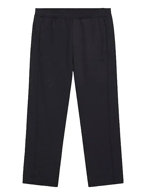 BOSS Jacquard-pattern Elasticated-waist Jersey Jogging Bottoms - Dark Blue