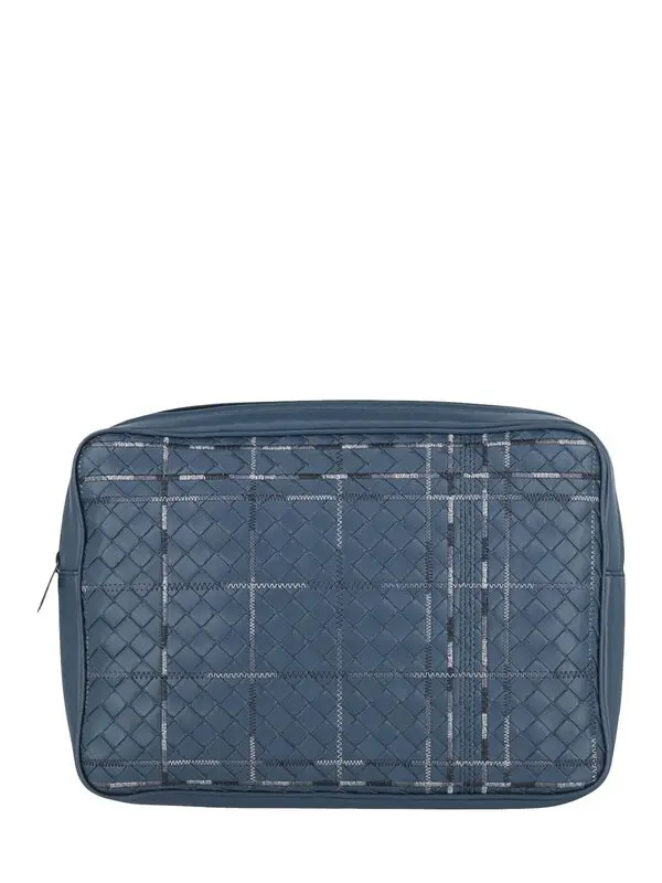 Bottega Veneta Metropolis Leather Wash Bag - Blue
