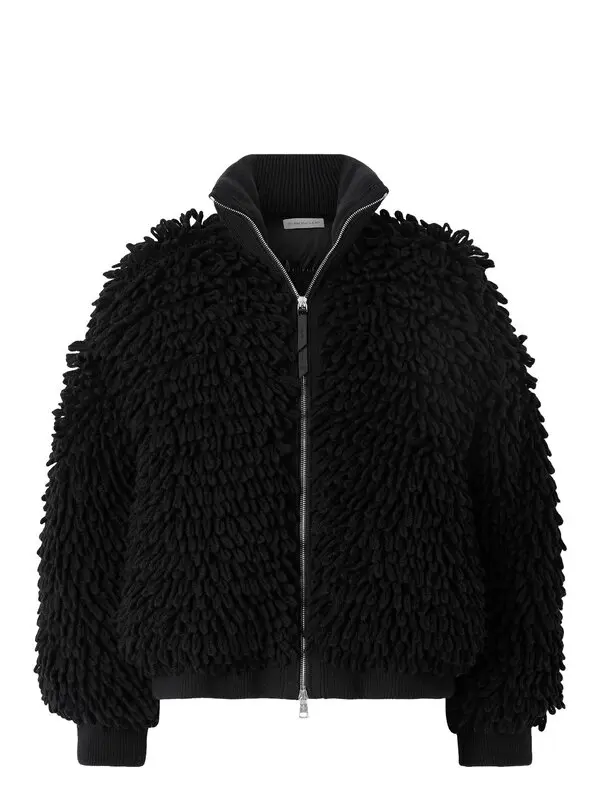 Moncler Edward Enninful Wool-blend Zip-up Cardigan - Black