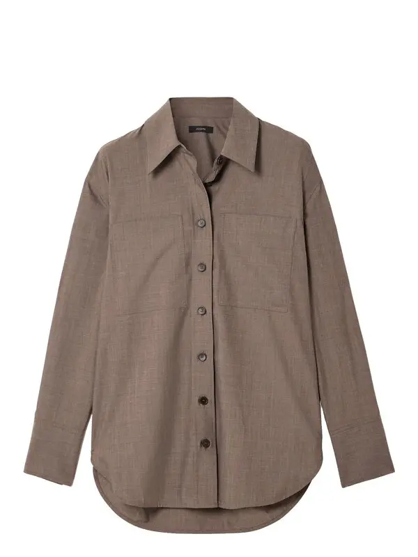 JOSEPH Herold Wool Shirt - Neutrals