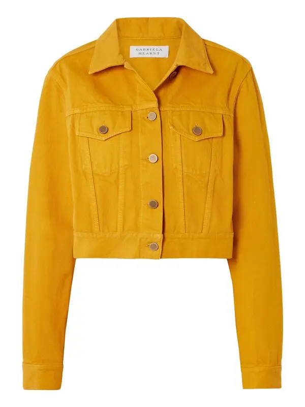 Gabriela Hearst Bronte Recycled-denim Jacket - Yellow