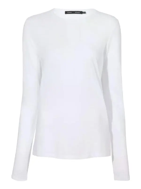 Proenza Schouler Long-sleeve Jersey T-shirt - White
