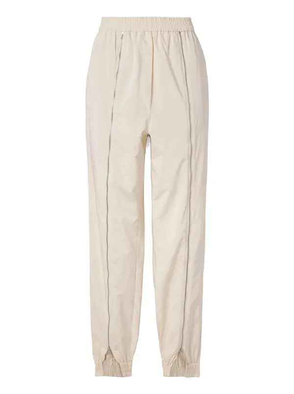 Tibi Zip-detailed Shell Track Pants - Neutrals