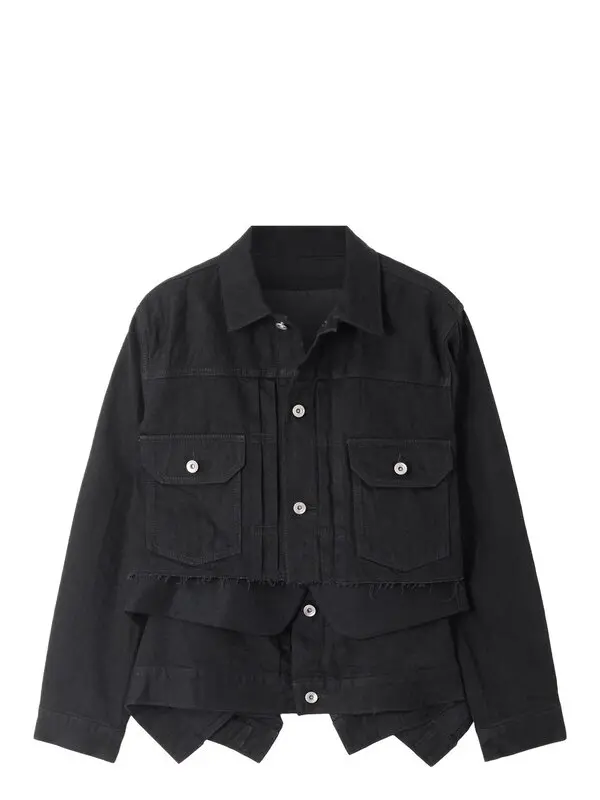 Sacai Layered Denim Jacket - Black