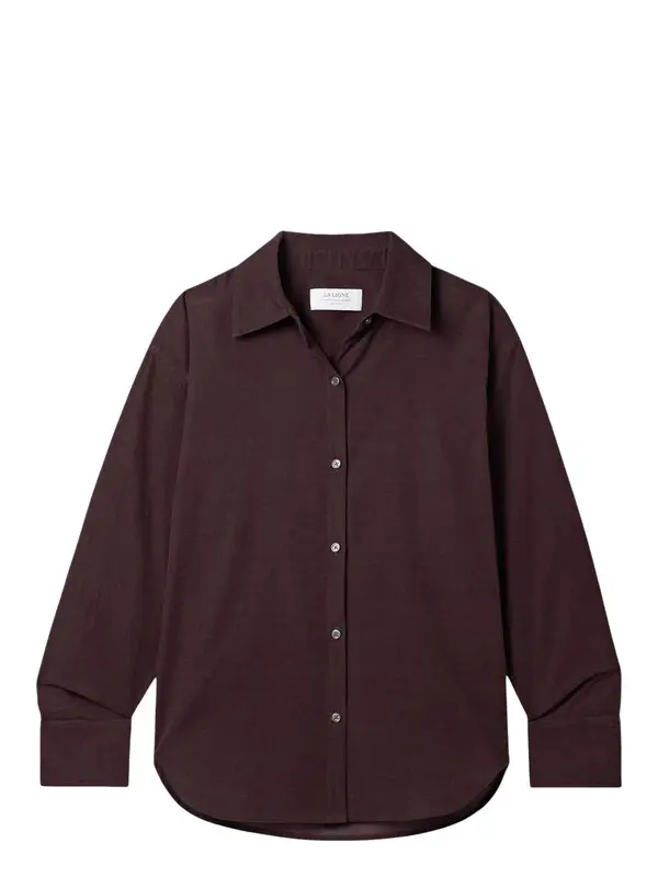 LA LIGNE Alain Cotton-corduroy Shirt - Chocolate