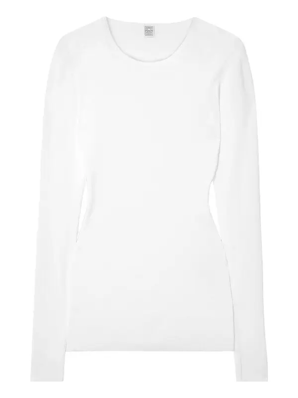 TOTEME Garderob Organic Cotton-jersey Top - White