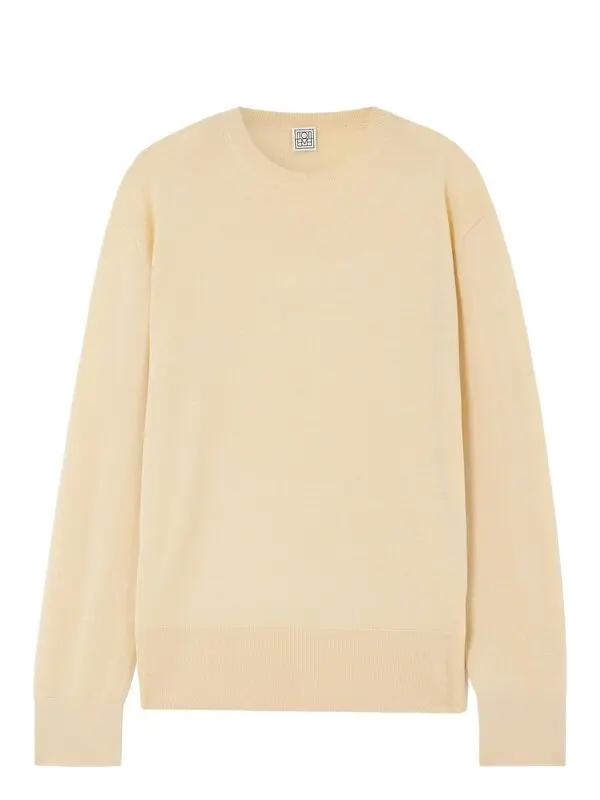 TOTEME Wool And Silk-blend Sweater - Neutrals
