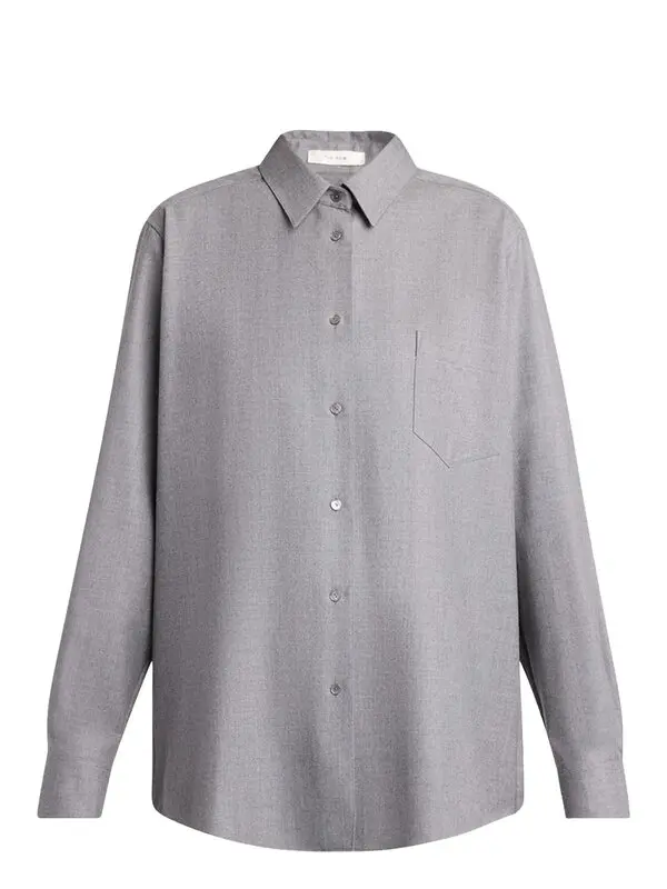 THE ROW Pino Wool-blend Shirt - Beige