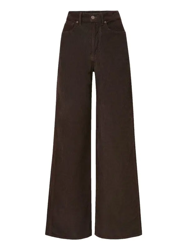 Veronica Beard Taylor Corduroy Wide-leg Pants - Dark Umber