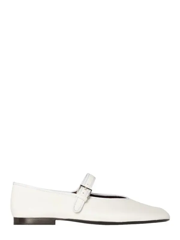 THE ROW Boheme Mj Leather Shoe - Optic White