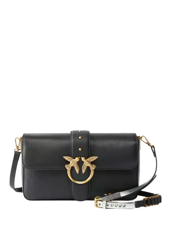 Pinko Love Birds Crossbody Bag - Black
