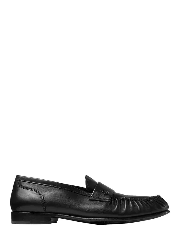 JIMMY CHOO Ellis Leather Loafer - Black