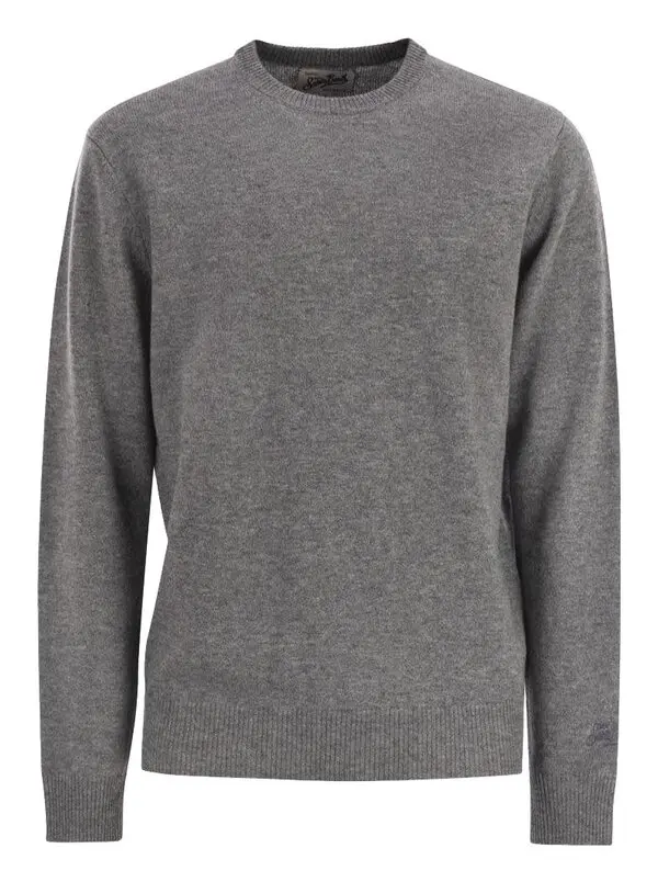 MC2 SAINT BARTH Regent Lambswool Crew Neck Jumper - Grey