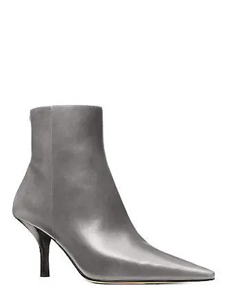Michael Kors Selina Burnished Leather Ankle Boots - Grey