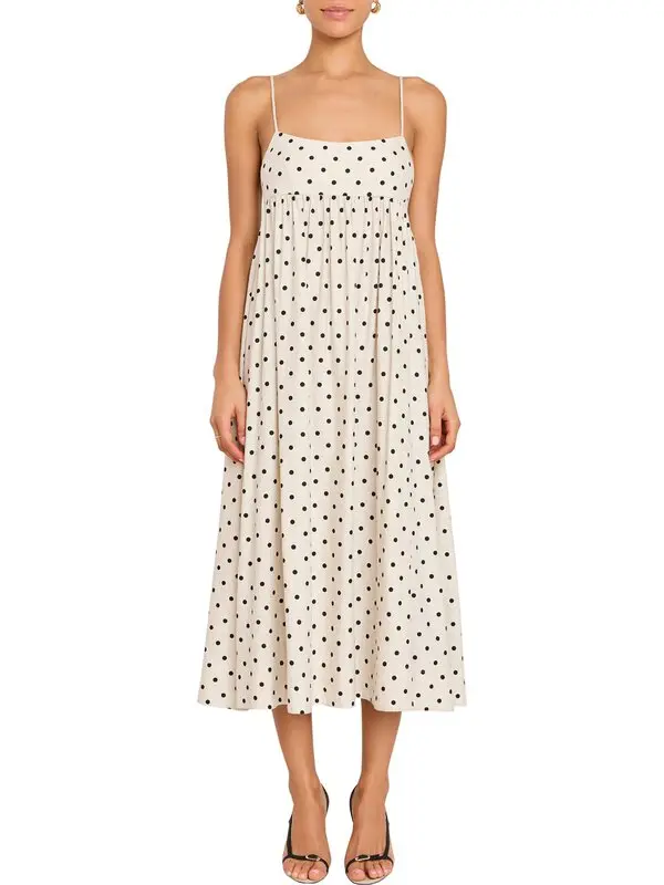 Amanda Uprichard Wynwood Midi Dress - Beige Black
