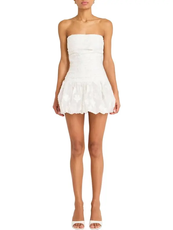 Amanda Uprichard Rendezvous Strapless Mini Dress - White