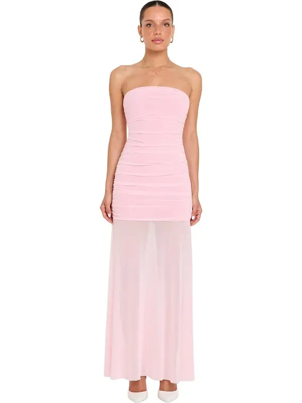 Amanda Uprichard Strapless Maxi Dress - Lotus