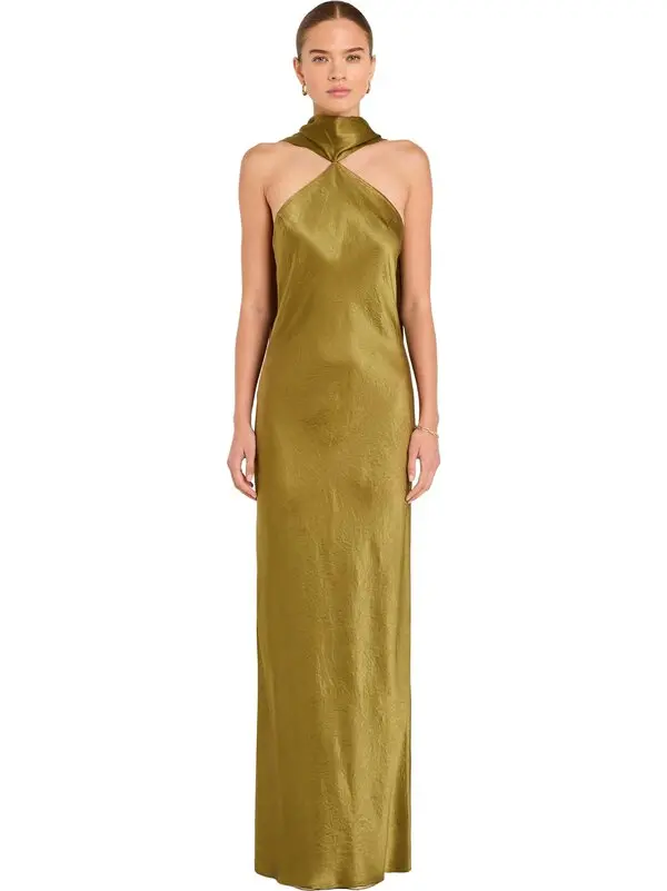 Amanda Uprichard Ashton Maxi Dress - Olive
