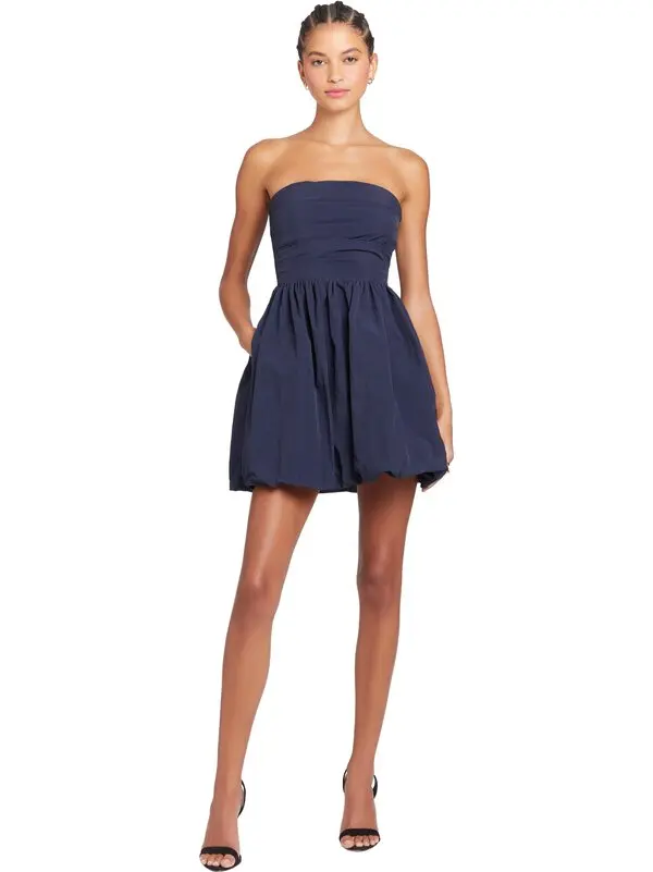 Amanda Uprichard Oscar Strapless Mini Dress - Navy