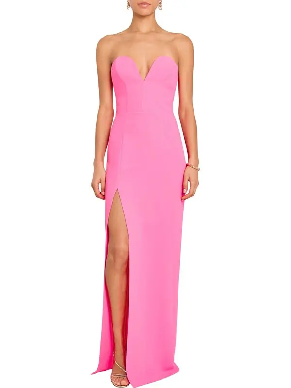 Amanda Uprichard Cherri Gown - Shocking Pink