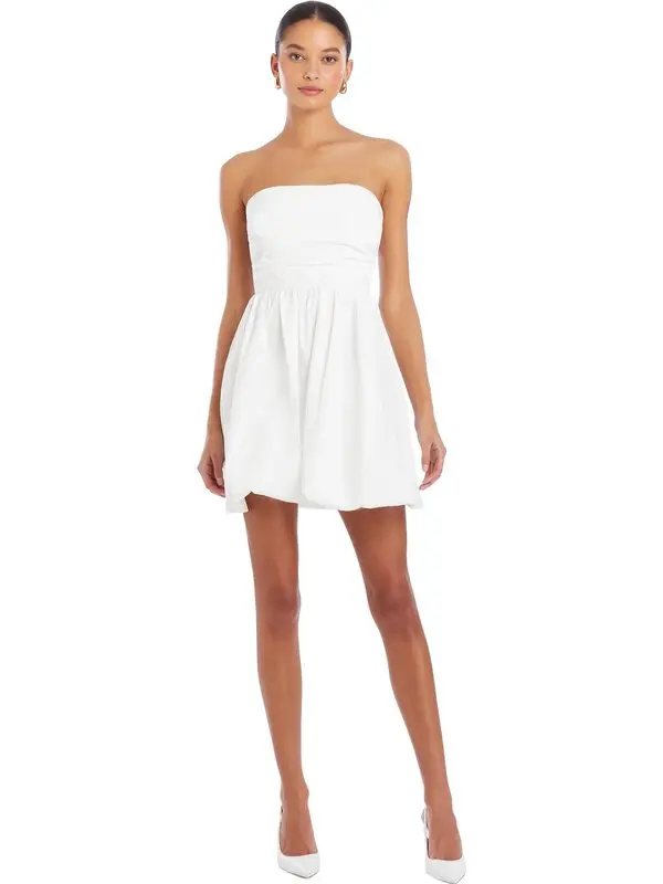 Amanda Uprichard Oscar Strapless Mini Dress - White