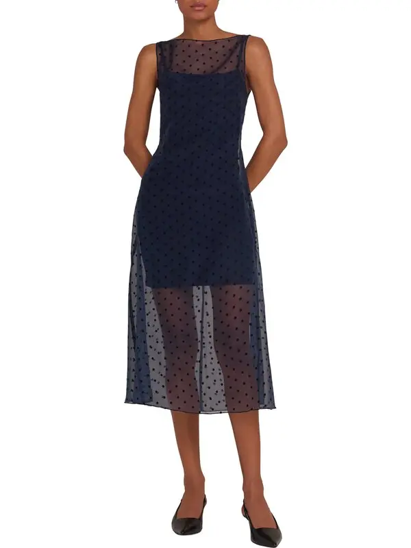 Amanda Uprichard Minata Midi Dress - Navy