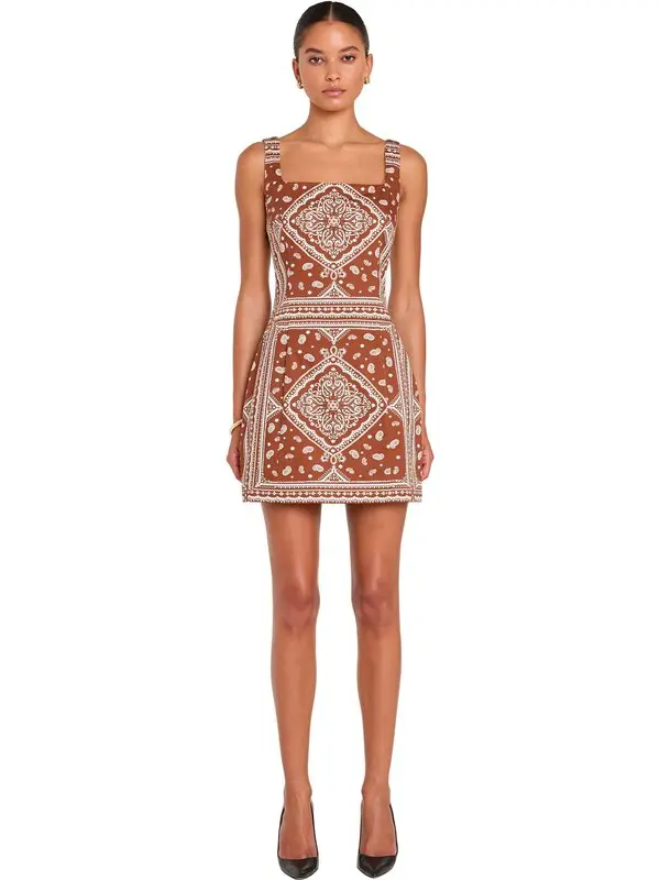 Amanda Uprichard Augustine Mini Dress - Montana Print