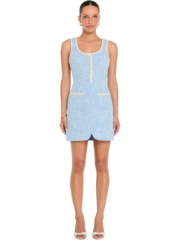 Amanda Uprichard Caligari Mini Dress - Baby Blue