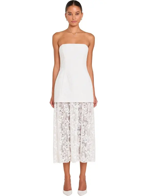 Amanda Uprichard Linda Midi Dress - Ivory