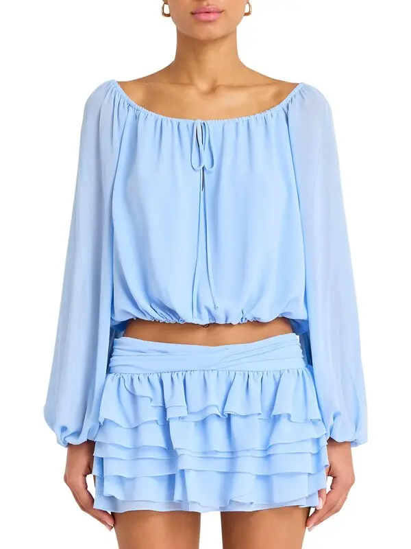 Amanda Uprichard Dallas Blouse - Baby Blue