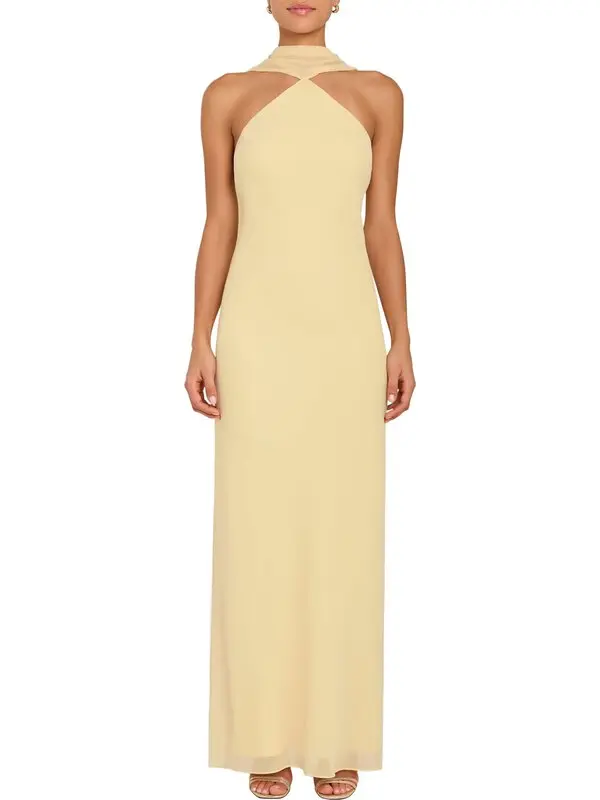 Amanda Uprichard Ashton Maxi Dress - Cornsilk