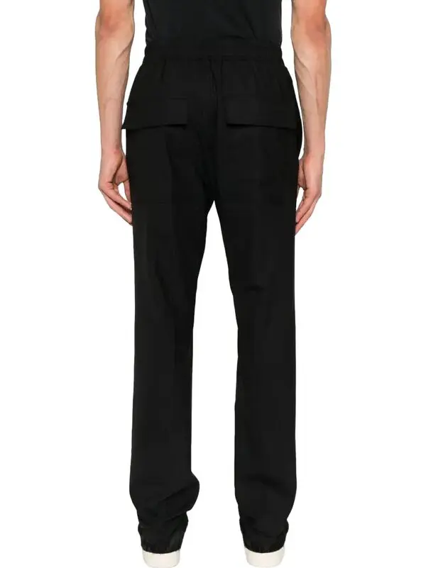 Rick Owens Slim Long Drawstring Trousers - Black