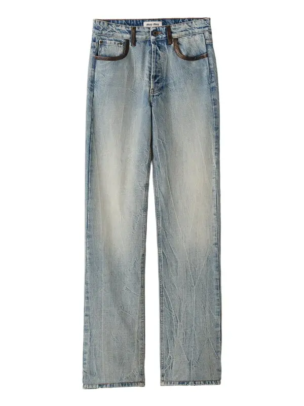 Miu Miu Classic Fit Denim Jeans - Light Blue