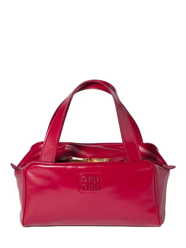 Miu Miu Leather Top-handle Bag - Ruby Red